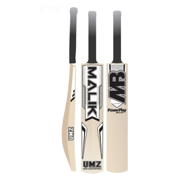 MB MALIK POWER PLAY PRO 100 KASHMIR WILLOW CRICKET BAT – MONARCH CRICKET